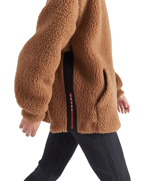 Prada Double Fleece And Recycled Technical Fabric Jacket