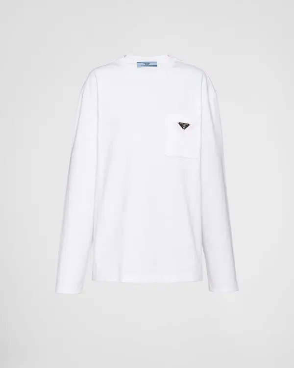 Prada Jersey T-Shirt - White | Editorialist