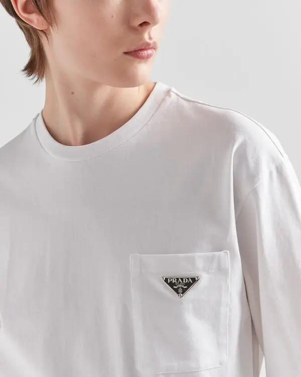 Prada Jersey T-Shirt - White | Editorialist