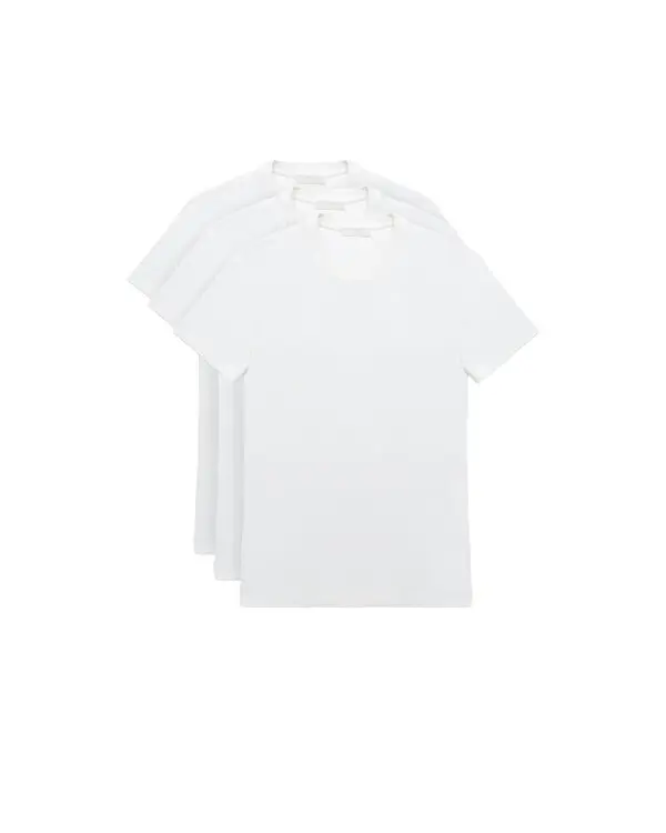 Prada Three Pack Cotton Jersey T-shirts