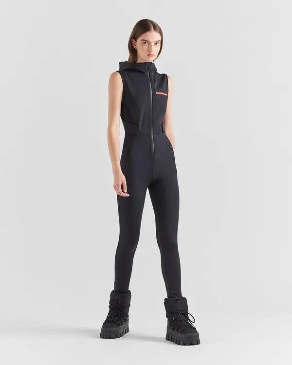 Prada Double Jersey Jumpsuit - Black | Editorialist