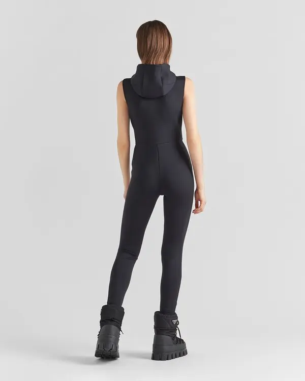 Prada Double Jersey Jumpsuit - Black | Editorialist