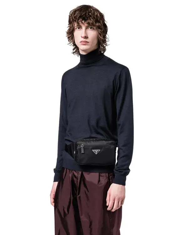 Prada Re-nylon And Saffiano Leather Belt Bag