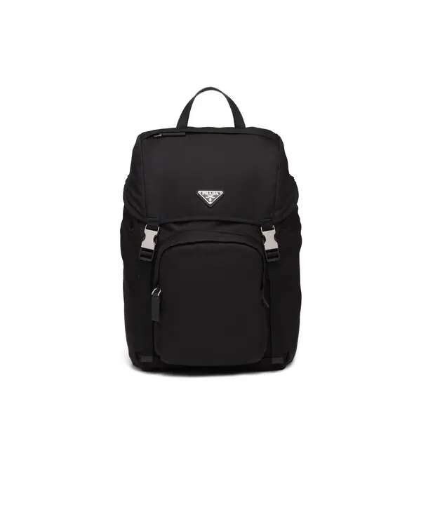 Prada Re-nylon And Saffiano Leather Backpack - Black