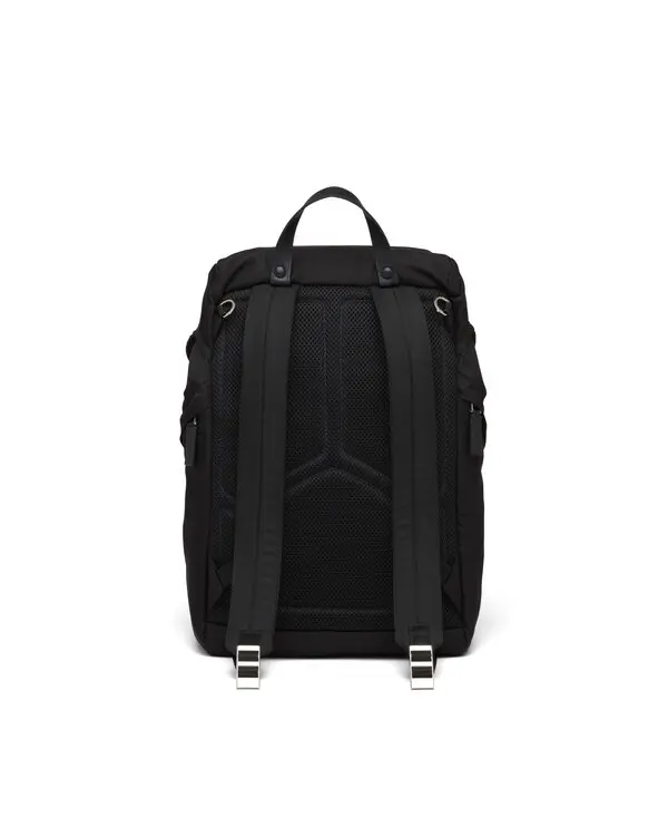 Prada Re-nylon And Saffiano Leather Backpack - Black