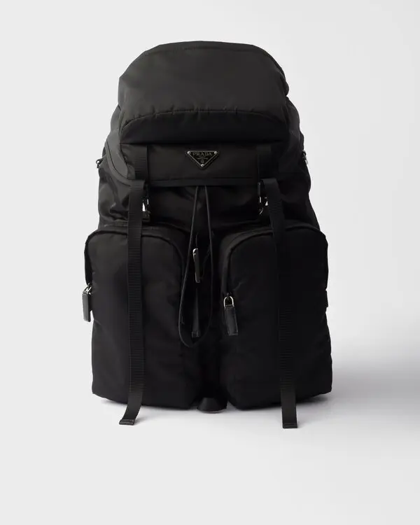 Prada Re-nylon And Saffiano Leather Backpack - Black