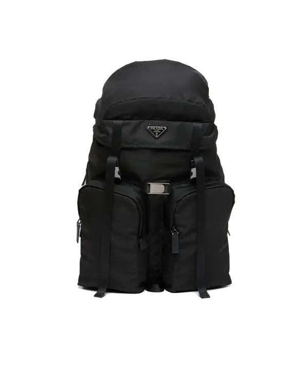 Prada Re-nylon And Saffiano Leather Backpack - Black
