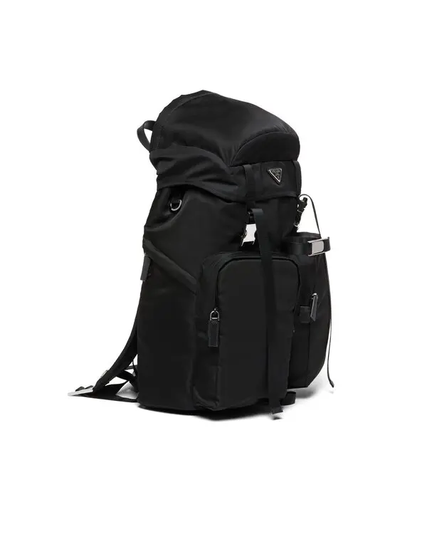 Prada Re-nylon And Saffiano Leather Backpack - Black