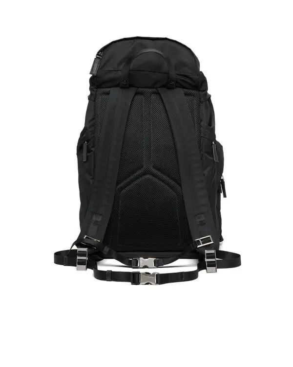 Prada Re-nylon And Saffiano Leather Backpack - Black