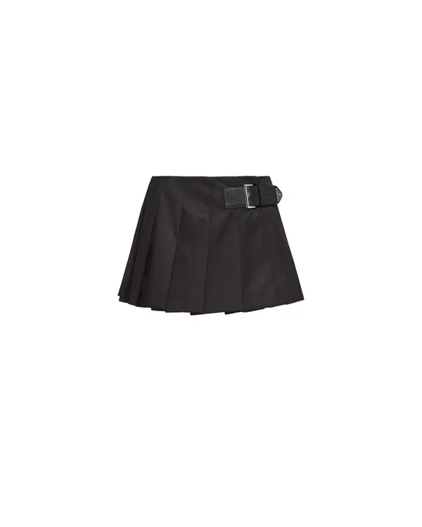 Prada Pleated Re-nylon Miniskirt