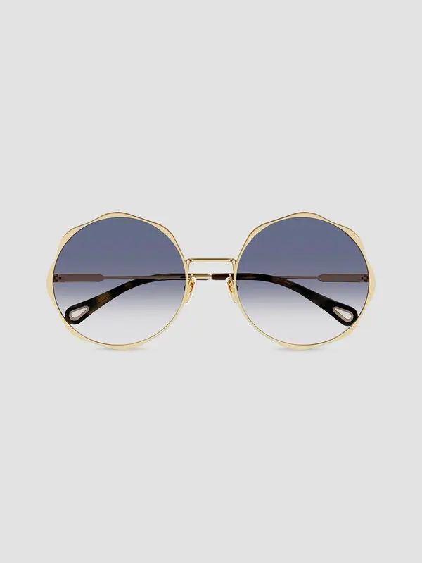 Chloé Honoré 59mm Round Sunglasses - Blue Gradient