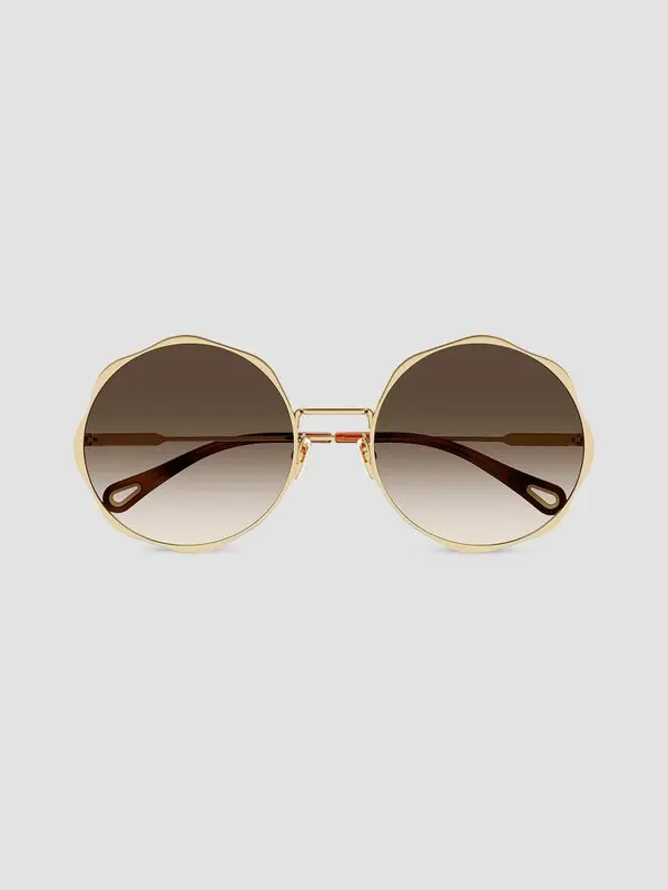 Chloé Honoré 59mm Round Sunglasses - Brown Gradient
