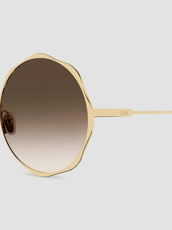Chloé Honoré 59mm Round Sunglasses - Brown Gradient