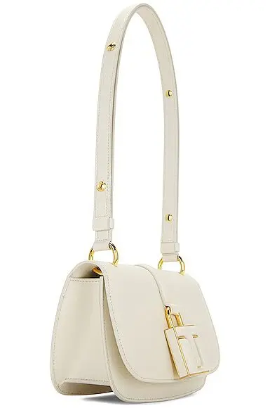 TOM FORD 001 Lock Mini Flap Bag In White