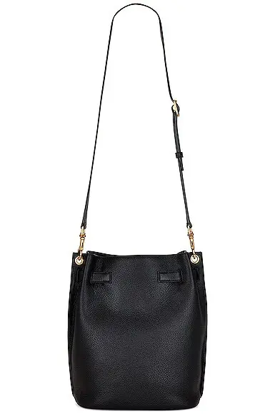Saint Laurent Leather Bucket Bag In Black