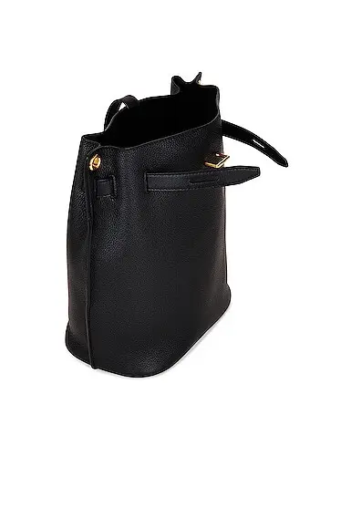 Saint Laurent Leather Bucket Bag In Black