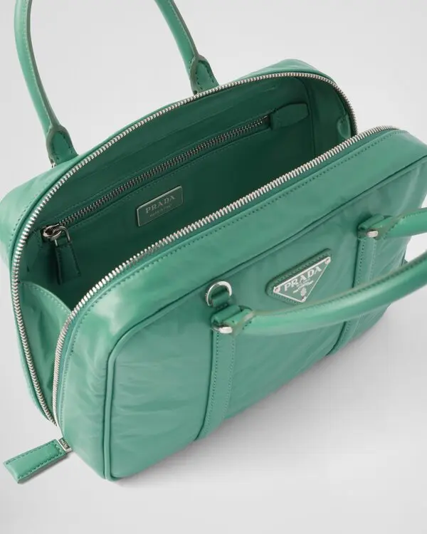 Prada Medium Antique Nappa Leather Top Handle Bag