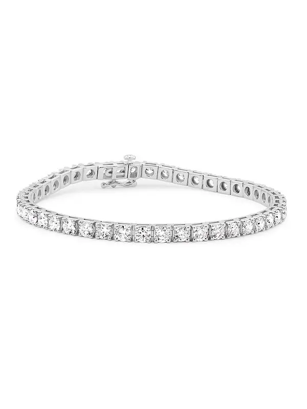 Saks Fifth Avenue Collection 14k & 8 Tcw Lab-grown Diamond Tennis Bracelet - White Gold