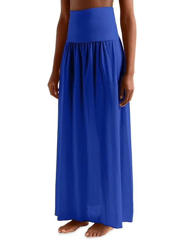 ERES Ankara Cotton Strapless Maxi Dress - Indigo