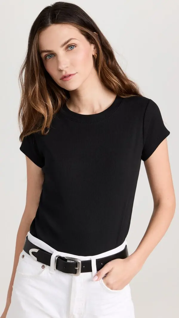 Madewell Supima Rib Tee - True Black