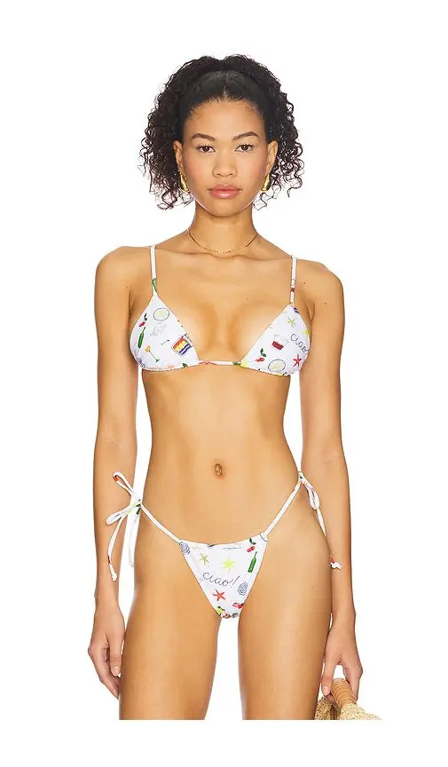 For Love & Lemons Bay Bikini Top - White Ciao