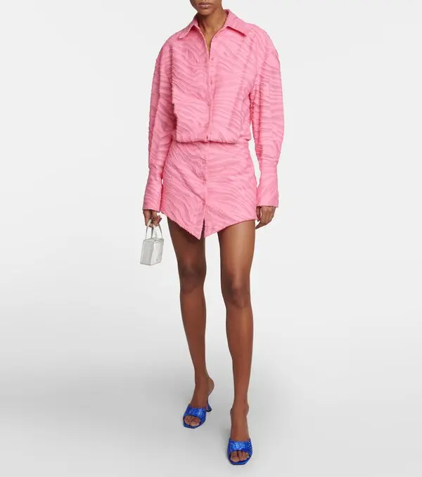 Amina Muaddi Lupita Embellished Satin Mules