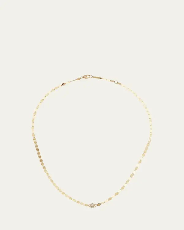 Lana Jewelry 14k Diamond Disc Necklace - Gold