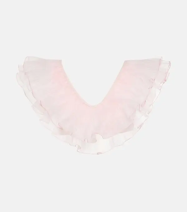 Giambattista Valli Organza-trimmed Bikini Top - Pink