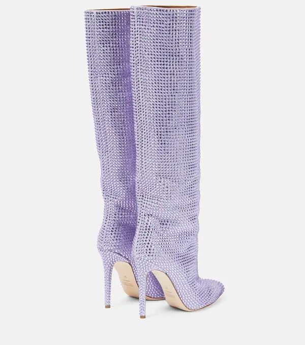 Paris Texas Holly Embellished Knee-high Boots - Purple