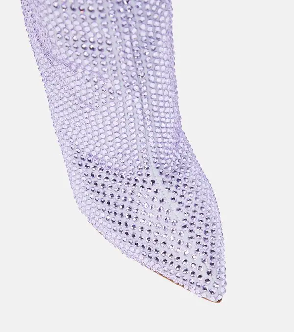 Paris Texas Holly Embellished Knee-high Boots - Purple