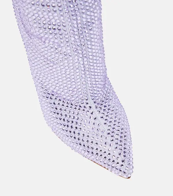Paris Texas Holly Embellished Knee-high Boots - Purple