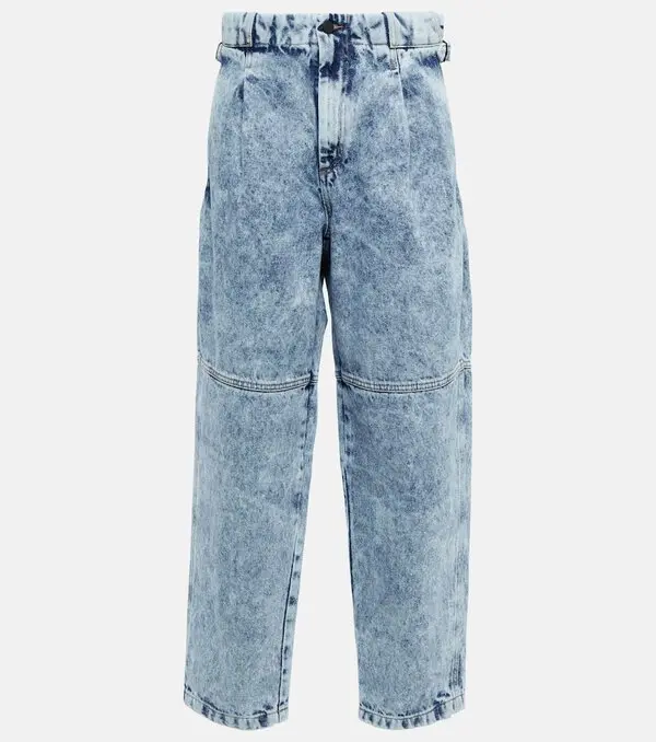 THE MANNEI Shobak Bleached Straight Jeans - Blue