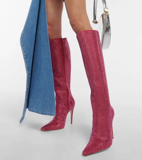 Magda Butrym Embellished Leather Knee-high Boots