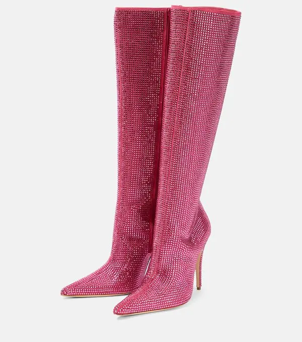 Magda Butrym Embellished Leather Knee-high Boots