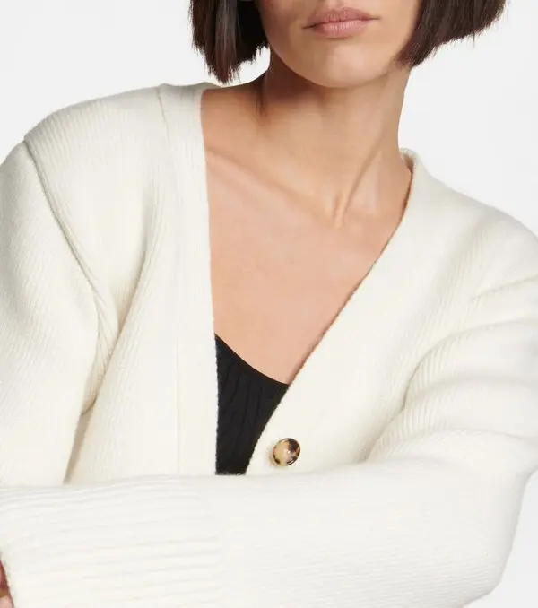 Khaite Scarlet Cashmere Cardigan - White