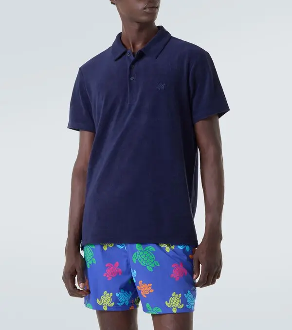 Vilebrequin Phoenix Terry Toweling Polo Shirt - Blue