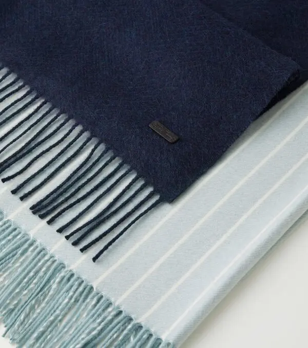 Loro Piana Pinstriped Cashmere Throw