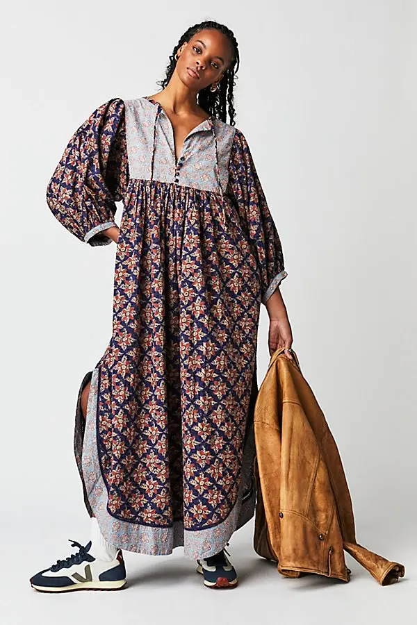 knee length dresses for ladies Free People Hazy Maisy Maxi Dress