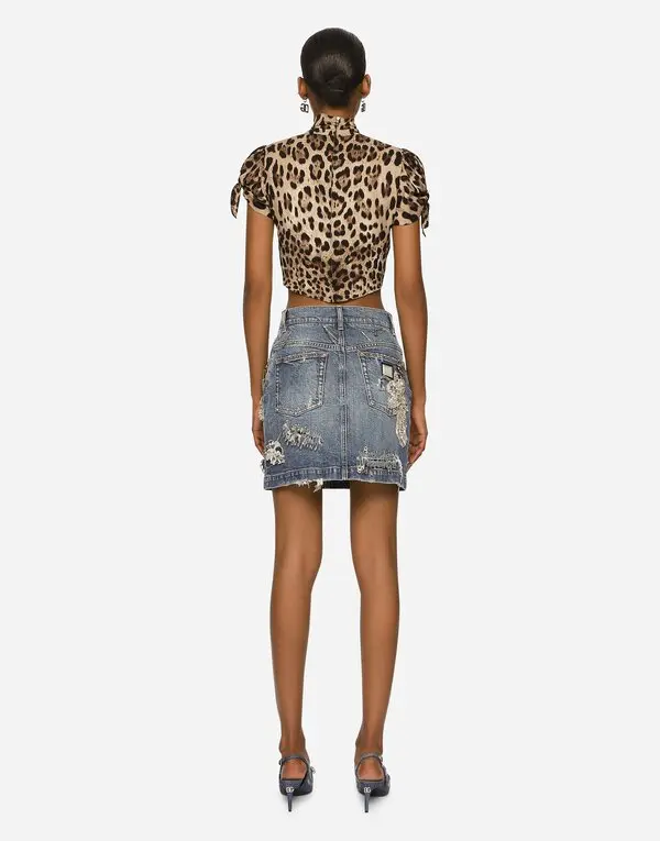 Dolce & Gabbana Patchwork Denim Miniskirt - Multicolor