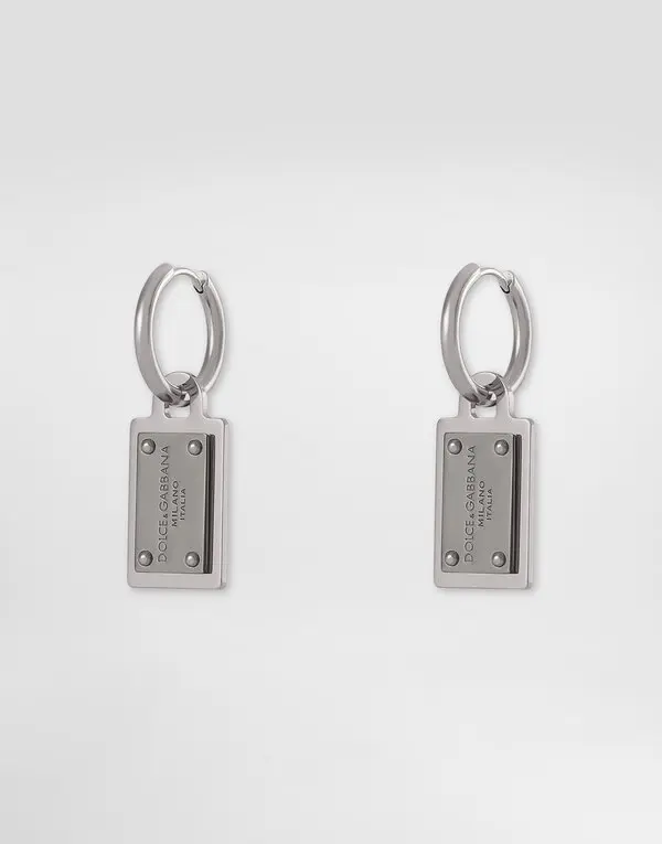 Dolce & Gabbana Logo Tag Earrings