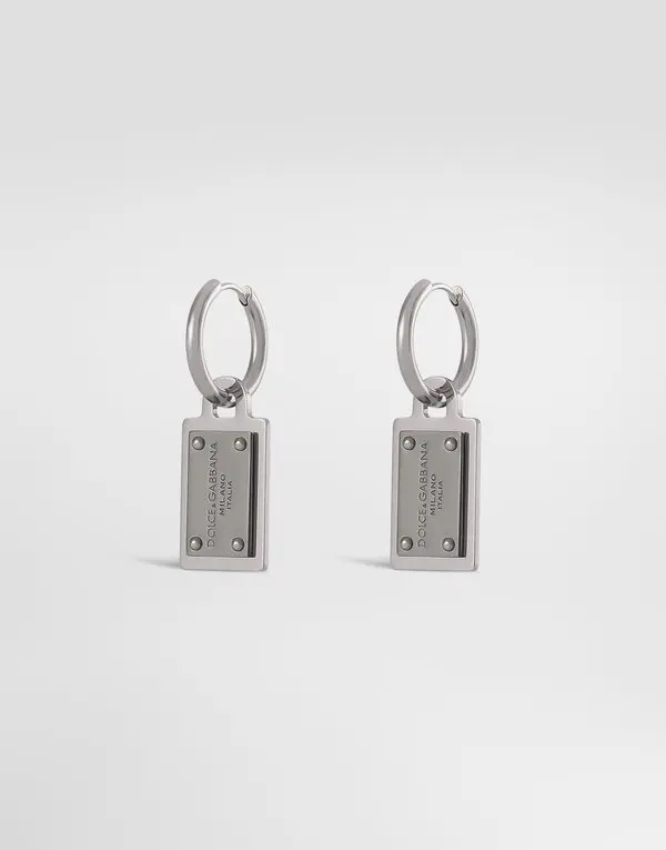 Dolce & Gabbana Logo Tag Earrings