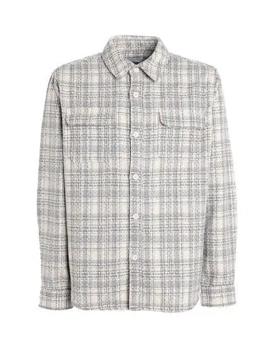 Topman Shirt Size Synthetic Fibers, Viscose, Wool, Cotton - White