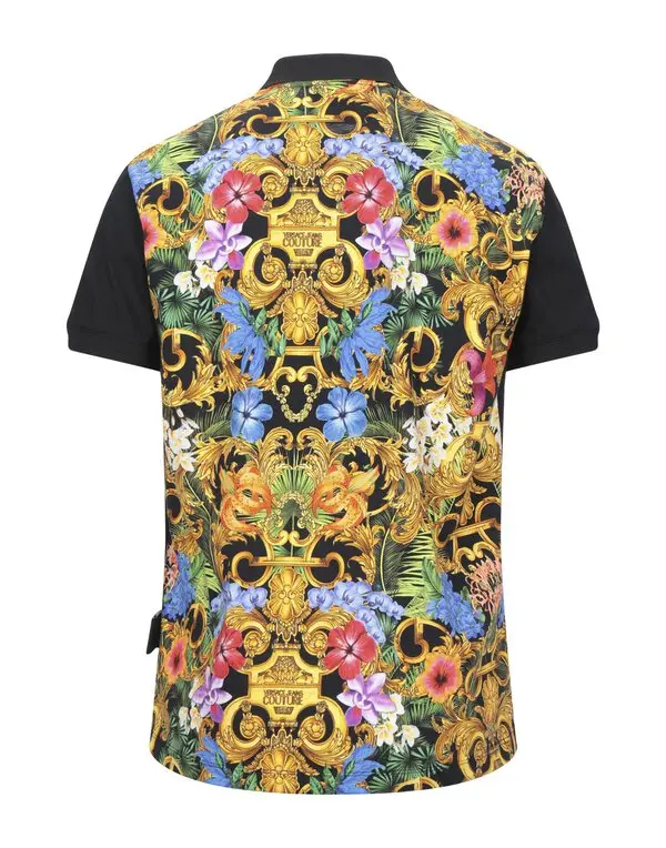 Versace Polo Shirt Size Cotton - Black