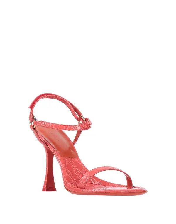 By Far Leather Sandals - Red