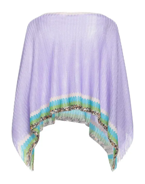 Missoni Knitted Viscose Poncho - Purple