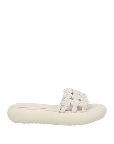 VIC MATIE Leather Slides - Off White