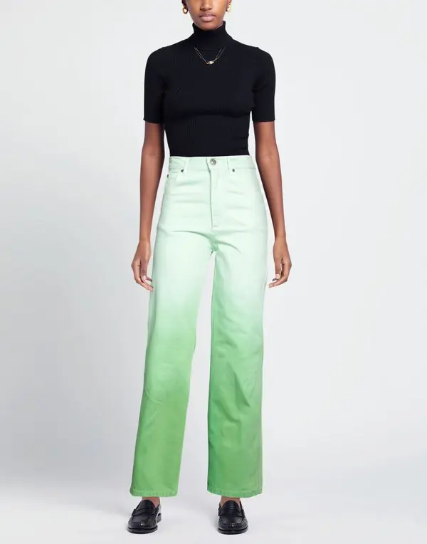 Sandro Light Cotton Wide Leg Jeans - Green