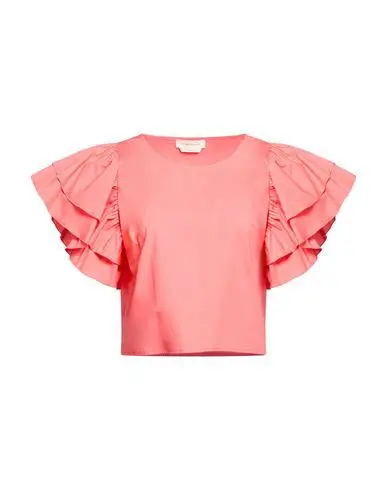 ANNA MOLINARI Cotton Poplin Tiered Top