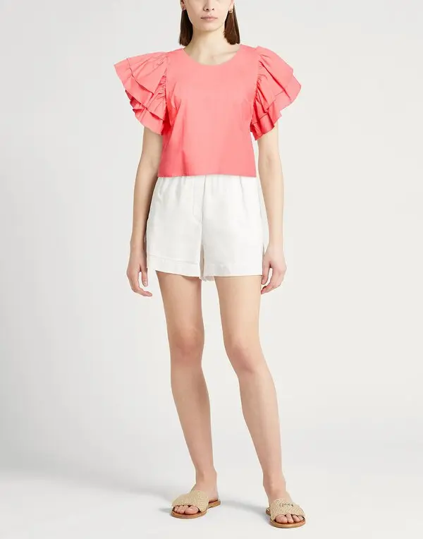 ANNA MOLINARI Cotton Poplin Tiered Top