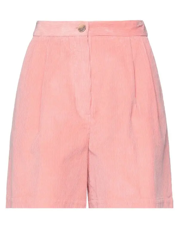 SEMICOUTURE Corduroy High-waisted Shorts - Pink